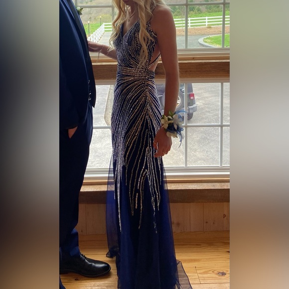 Primavera Couture | Dresses | Primavera Navy Blue Dress Size 0 | Poshmark